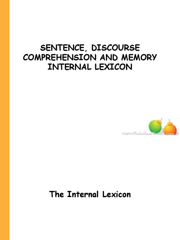 Internal Lexicon and Discourse Comprehension | PDF | Lexicon | Word