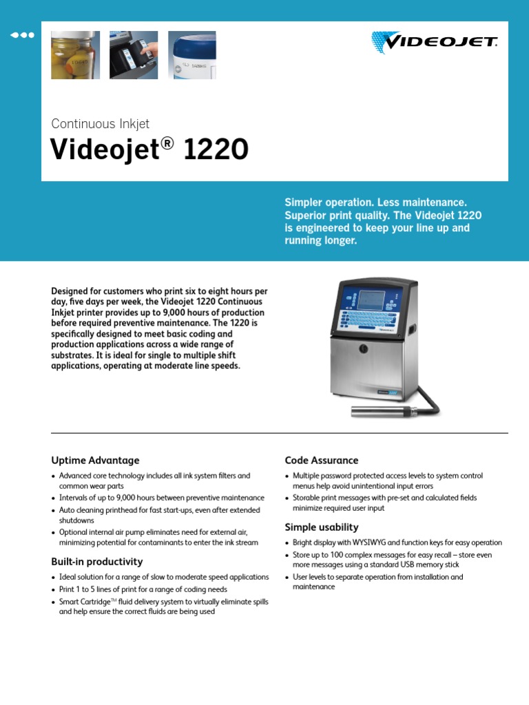 Videojet 1220 | PDF | Computing | Science