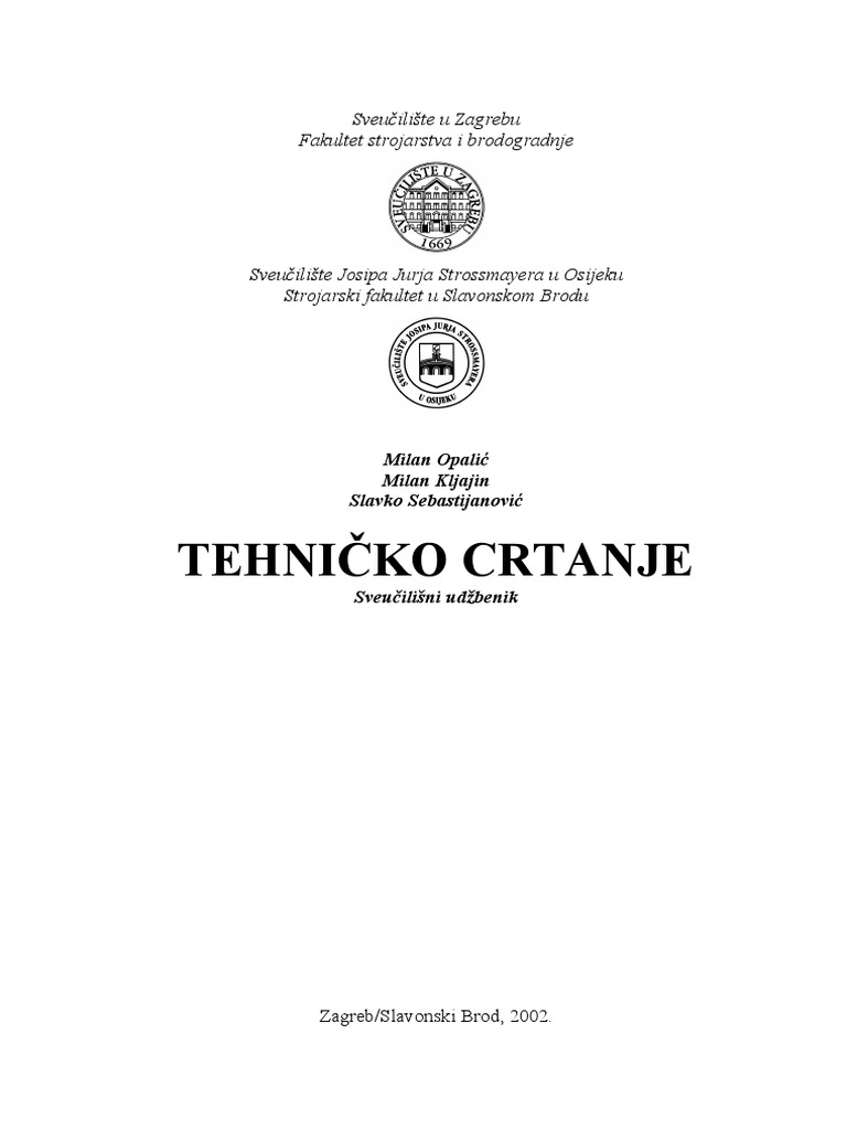 Knjiga - Tehnicko Crtanje PDF | PDF
