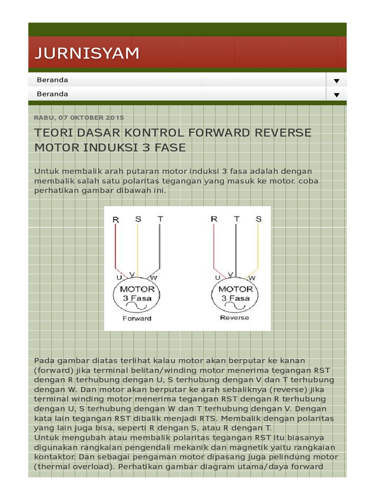 Untuk Membalik Arah Putaran Motor - HTML | PDF
