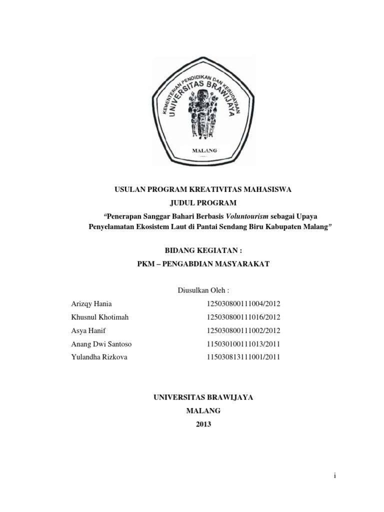 Contoh PKM M PDF | PDF | Perjalanan | Kesehatan Holistik