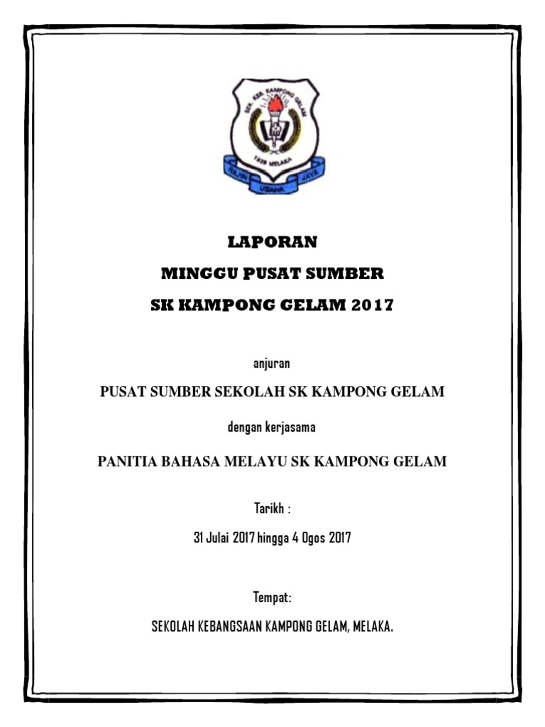 Muka Depan Laporan | PDF