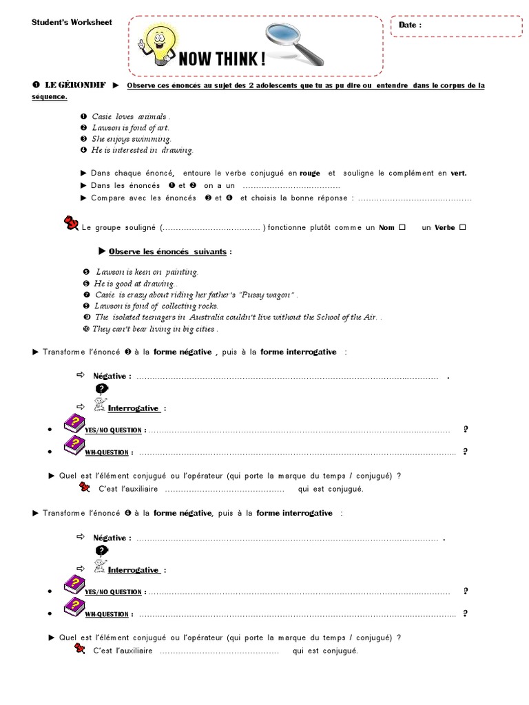 Comprendre le Gérondif et le Passif en Anglais | PDF | Linguistique ...