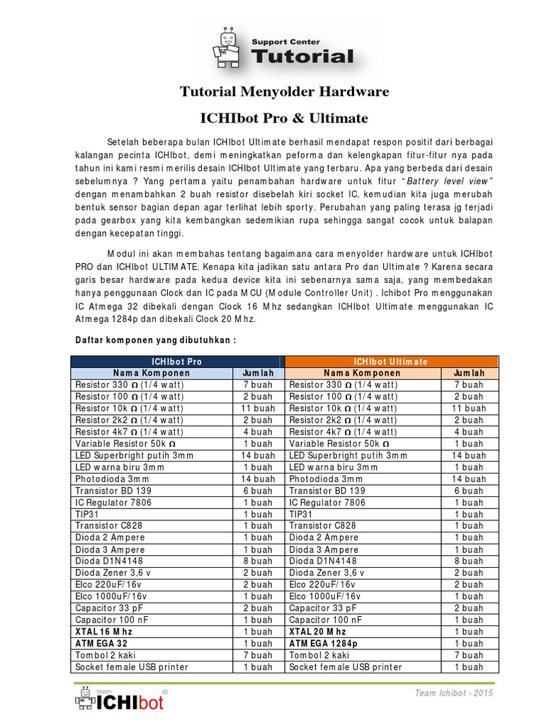 Tutorial Menyolder Ichibot Pro Dan Ultimate PDF | PDF