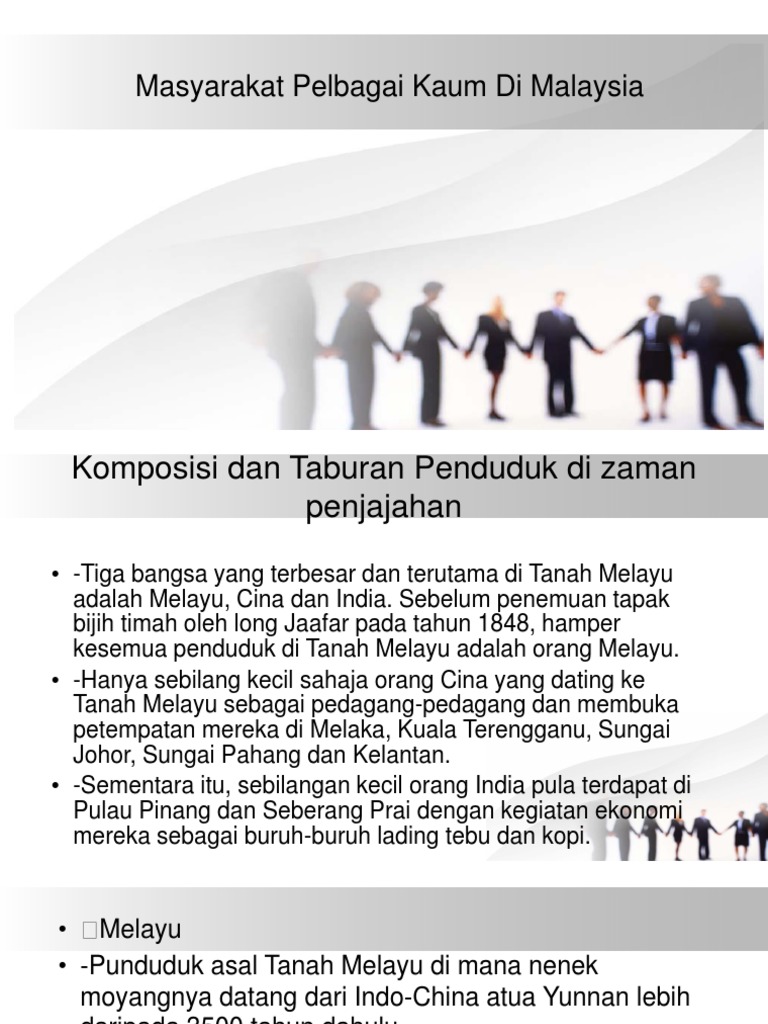 Masyarakat Pelbagai Kaum Di Malaysia | PDF