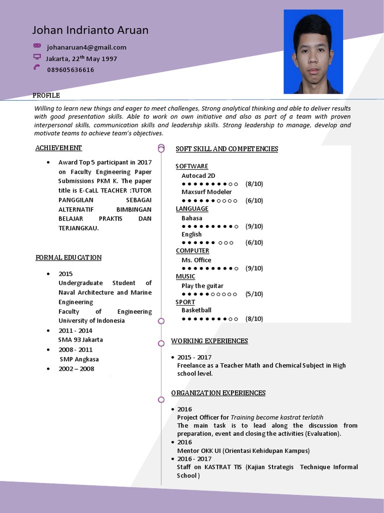 CV Johan | PDF | Learning | Cognition