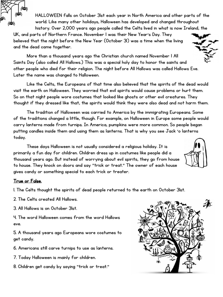 Halloween Reading Comprehension | PDF