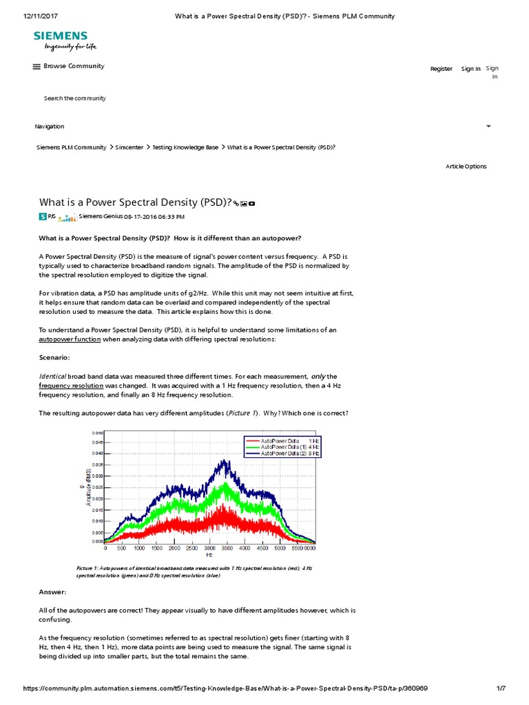 What Is A Power Spectral Density (PSD) - Siemens PLM Community ...