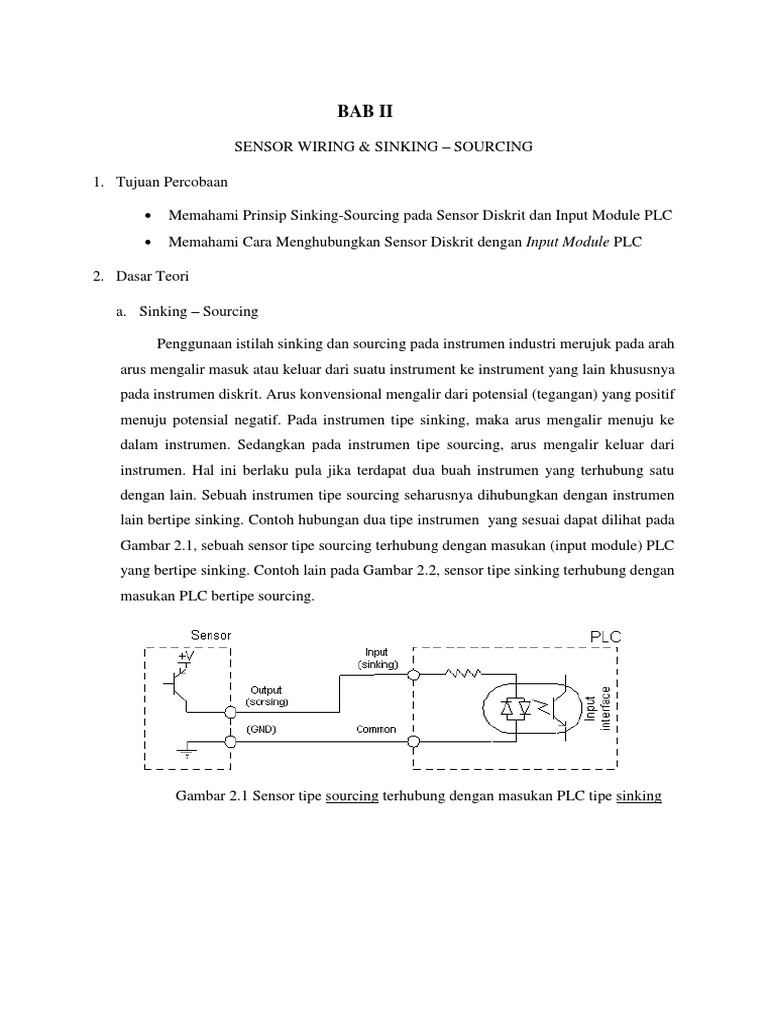 Modul 2 - Sinking Sourcing Input Module | PDF