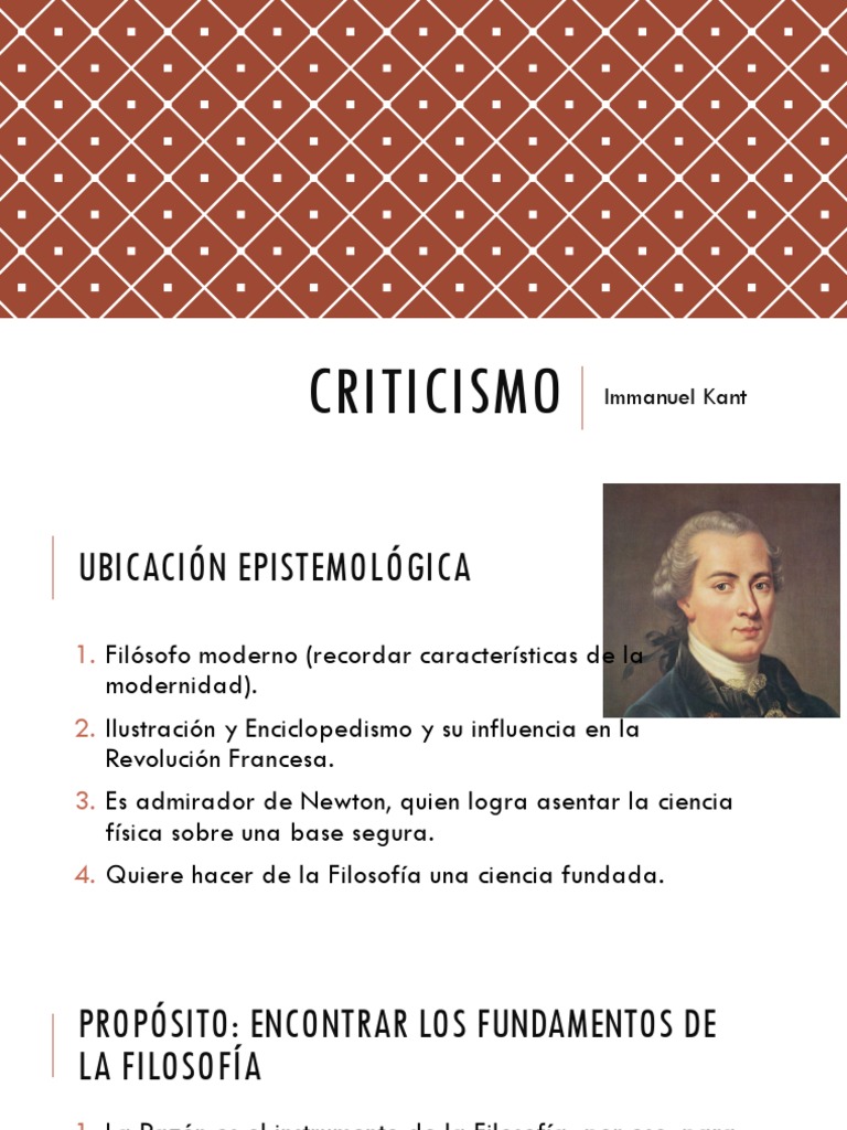 El Criticismo de Kant en Filosofía | PDF