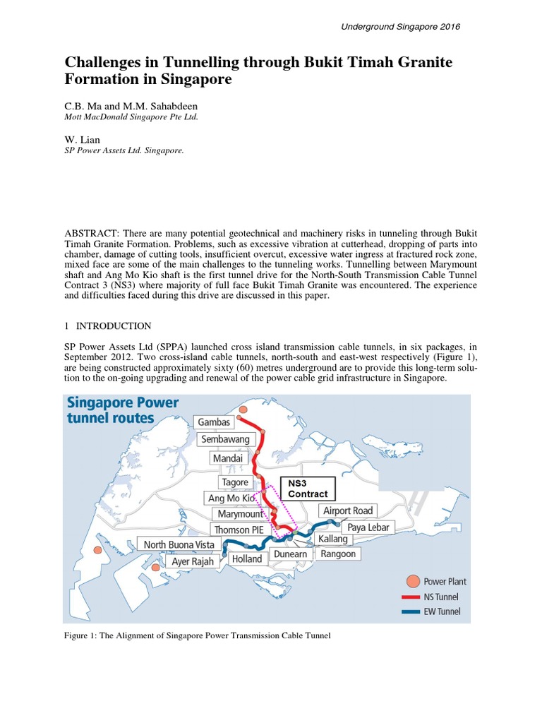 5.2 Challenges in Tunnelling Through Bukit Timah Granite Formation in ...