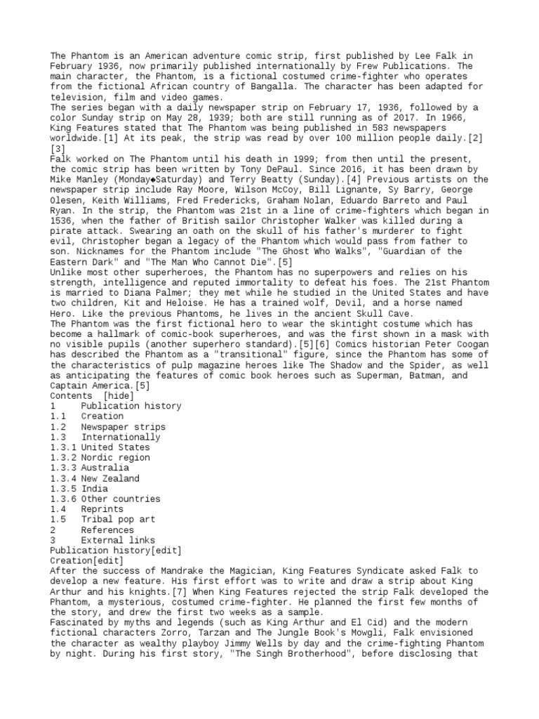 Phantom Pdf Comics Leisure
