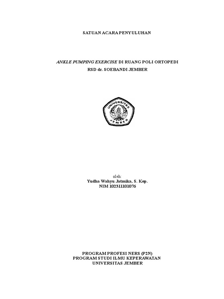 SAP Ankle Pump Exercise | PDF