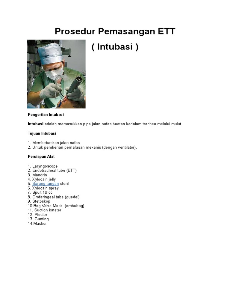 Prosedur Pemasangan Ett Pdf