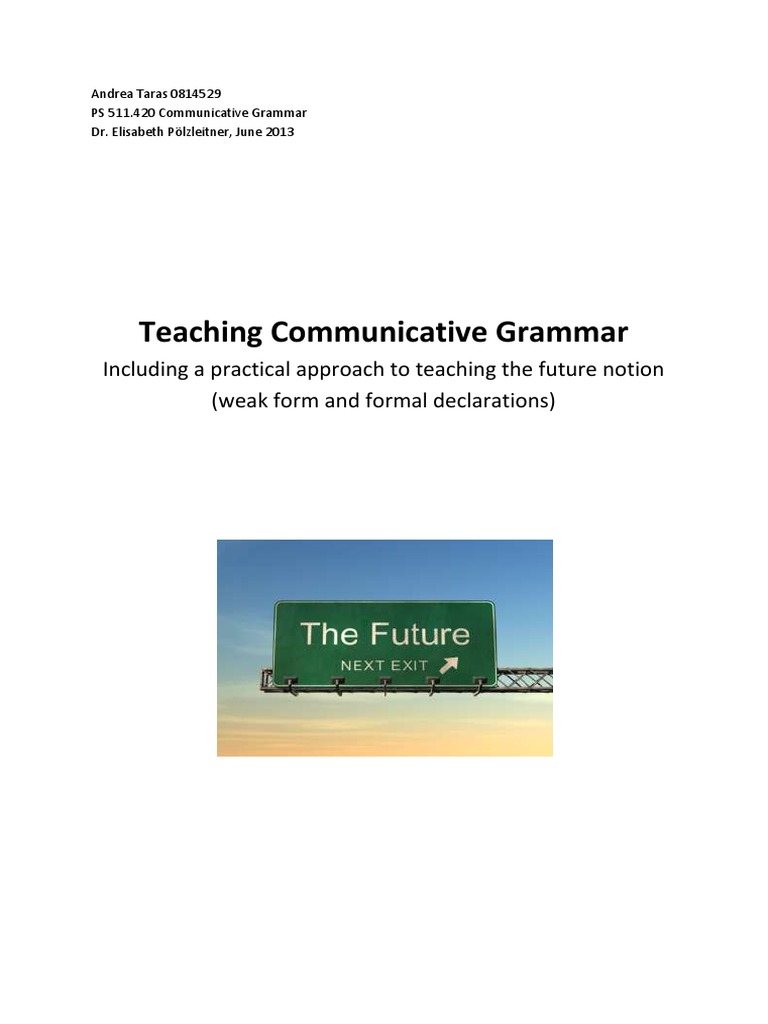 Communicative Grammar Teaching | Concept | Learning