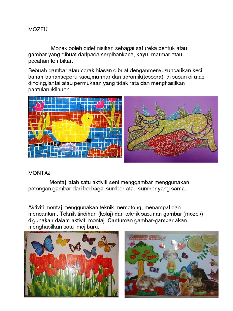 Teknik Montaj dan Kolaj dalam Seni | PDF