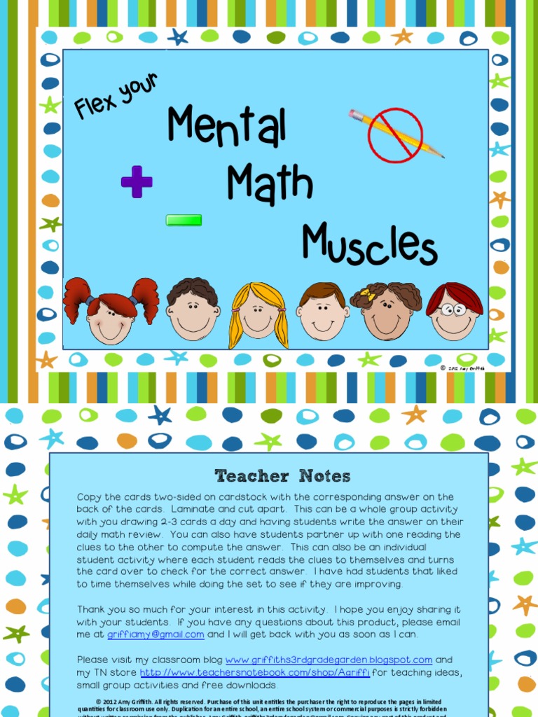 84741-XJQW4S-Mental Math Muscle TN | PDF | Further Education | Teaching ...