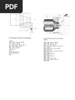 U W CNC Lathe CNC Program Examples | PDF | Numerical Control ...