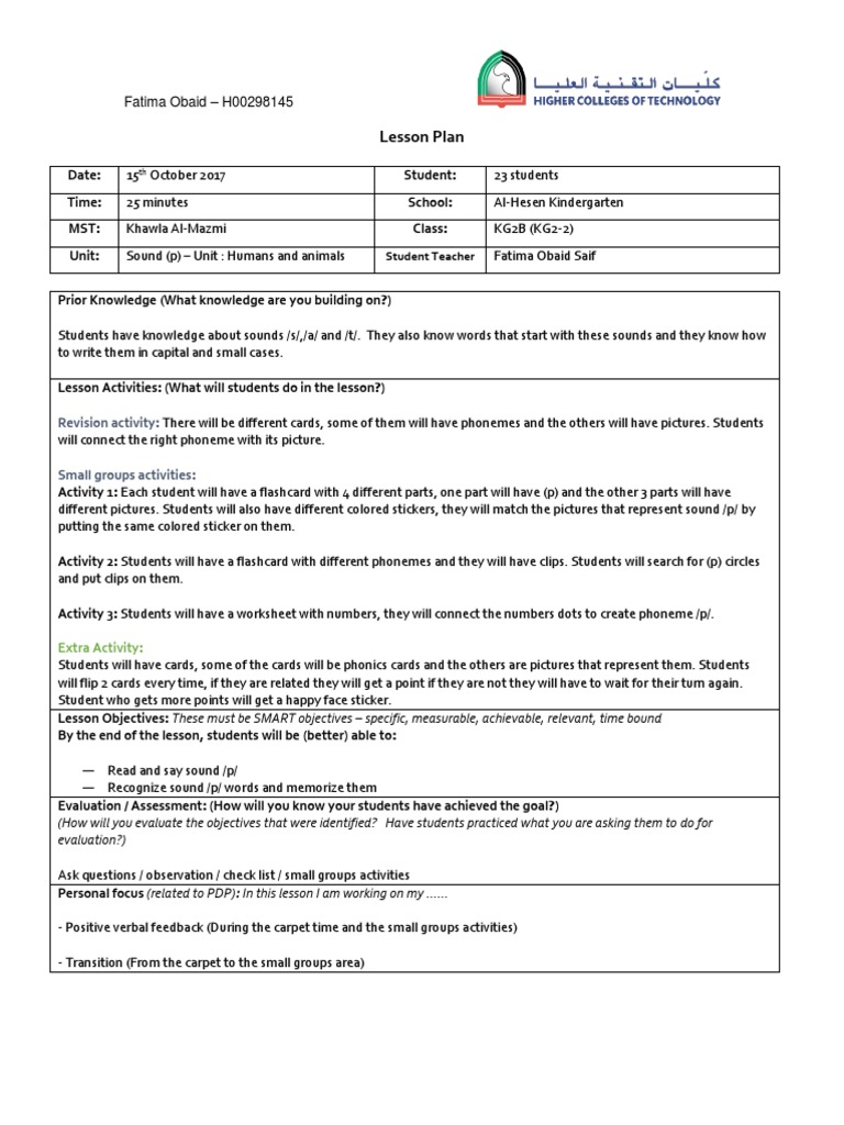 Lesson Plan: Revision Activity | Download Free PDF | Educational ...