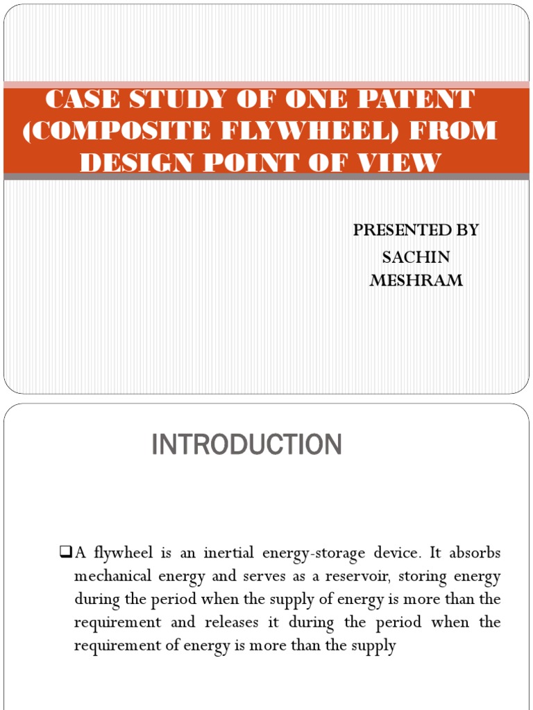 Case Study of One Patent (Composite Flywheel) From Design Point of View ...