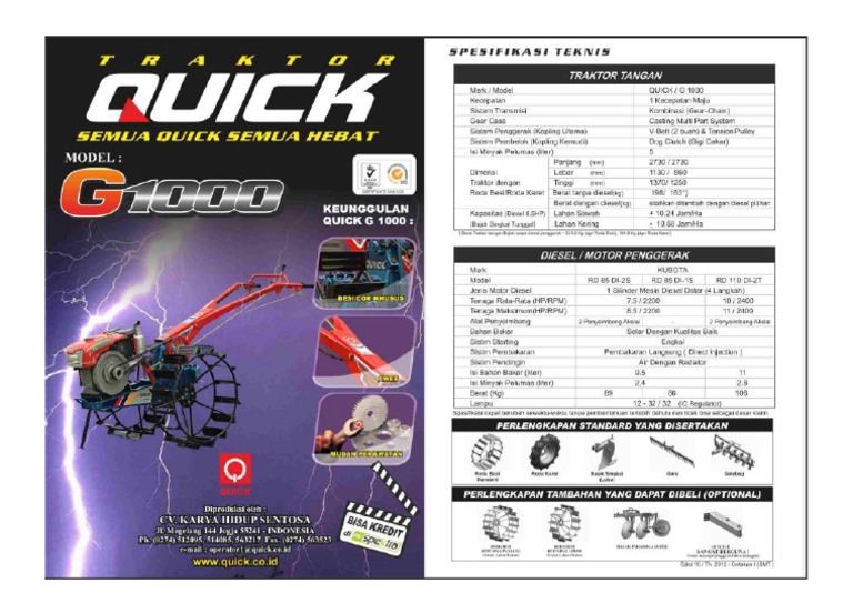Quick G1000 Spesifikasi | PDF