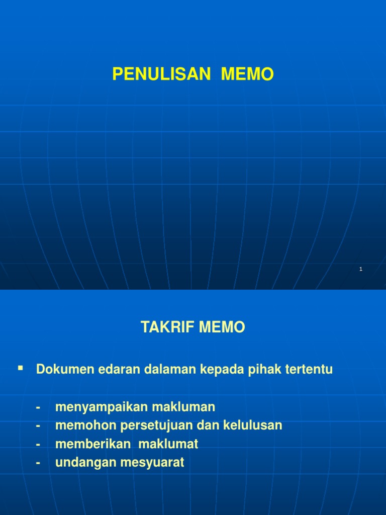 Penulisan Memo | PDF