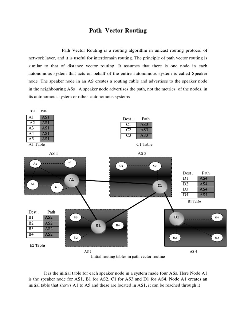 Path Vector Routing | PDF | Routing | Router (Computing)