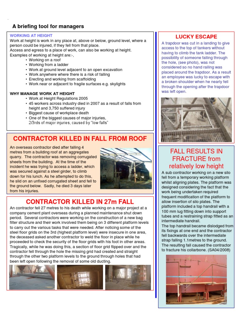 Working at Height | PDF | Risk Assessment | Risk