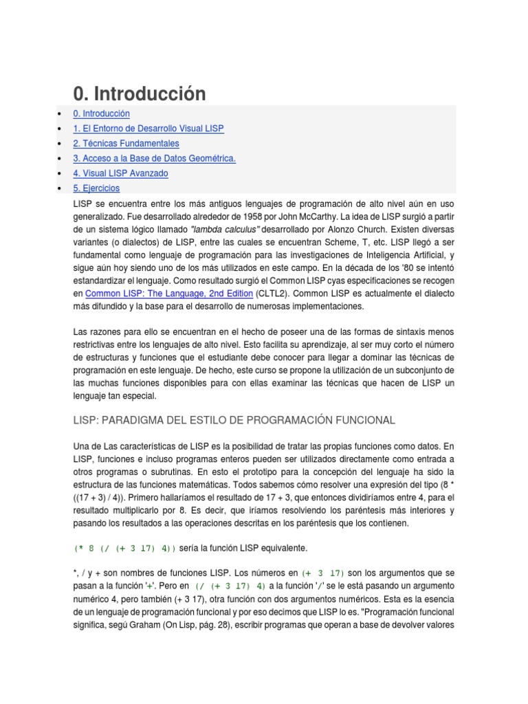 Visual Lisp Editor | PDF | Entorno de desarrollo integrado | Lenguaje ...