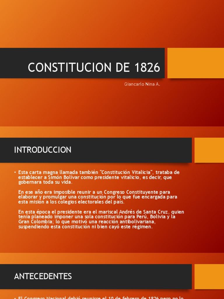 Constitucion de 1826 | PDF | Constitución | Formas de gobierno