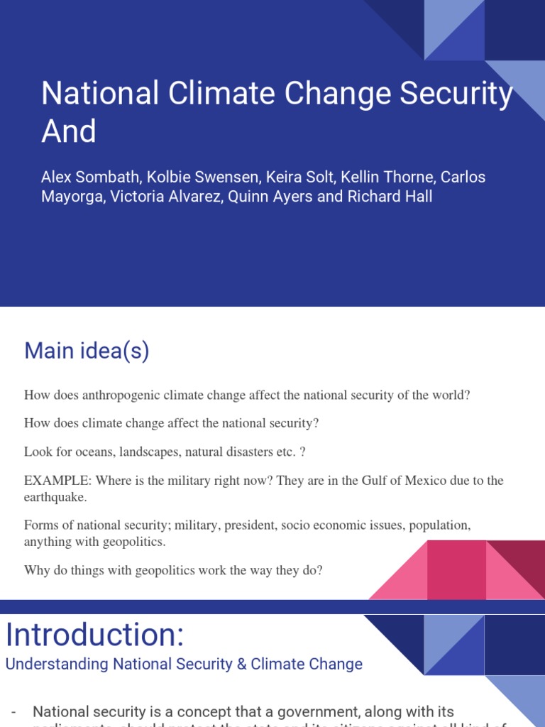 National Security Presentation Power Point | PDF | Global Warming ...