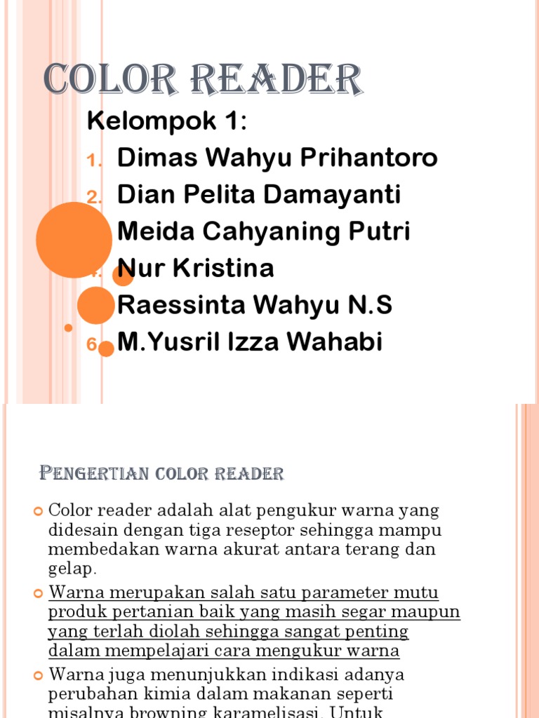 COLOR READER (Materi) | PDF