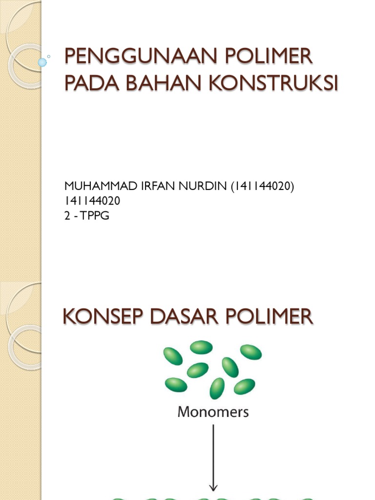 Penggunaan Polimer Pada Bahan Konstruksi | PDF | Griya & Taman ...