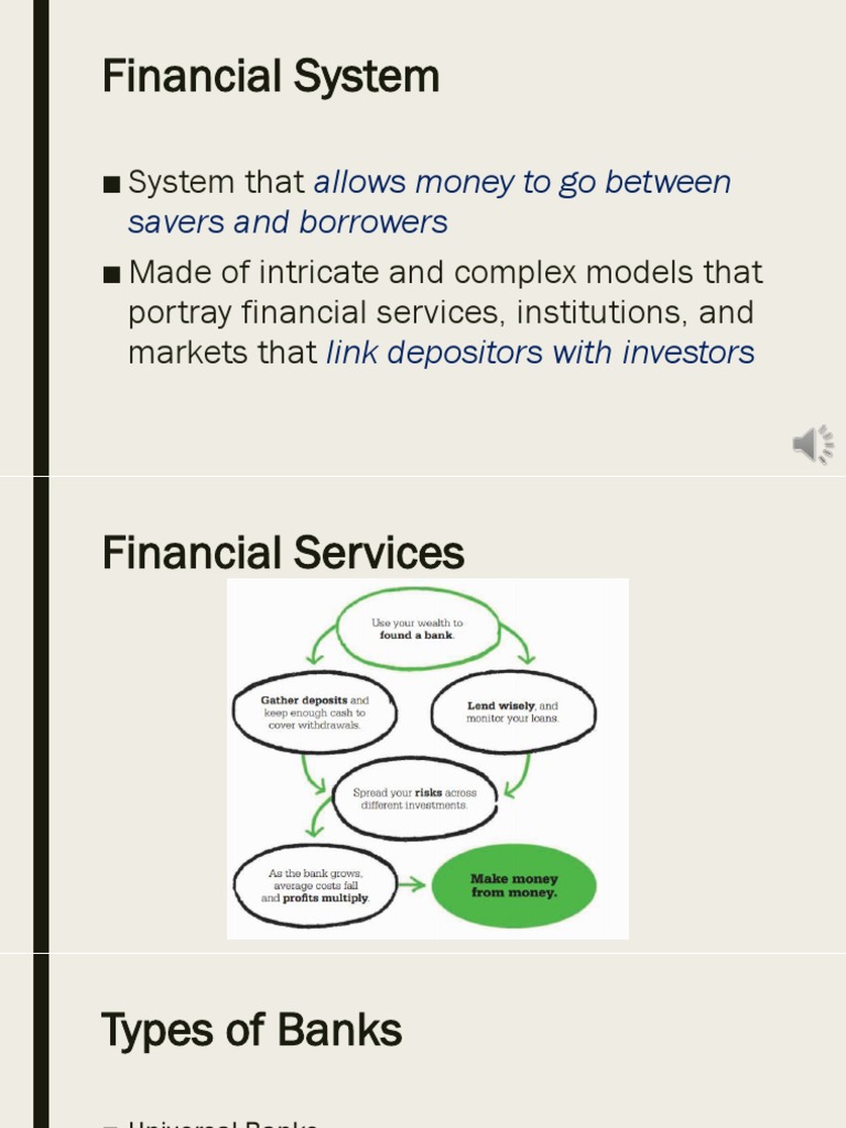 Financial System: Allows Money To Go Between Savers and Borrowers | PDF ...