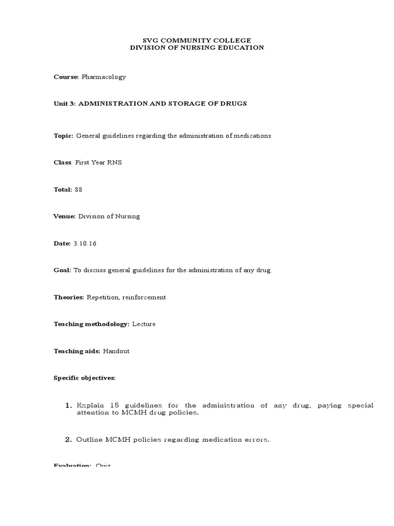 Explain 15 Guidelines For The Administration of Any Drug, Paying ...