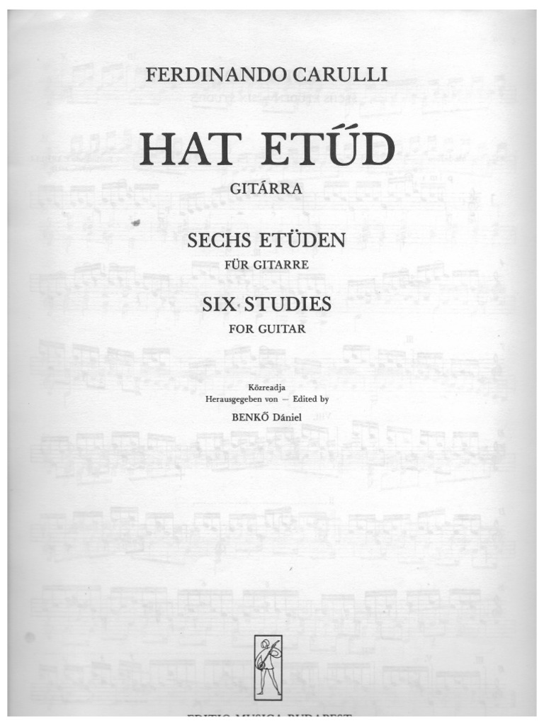 Ferdinando Carulli: Six Etudes For Guitar | PDF