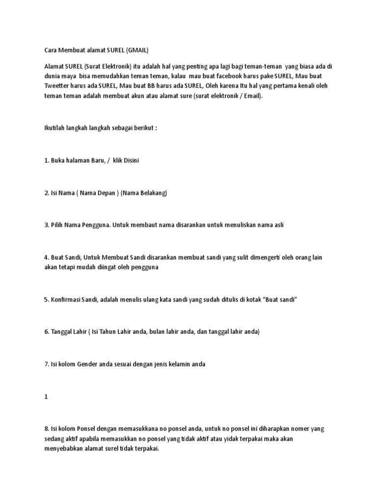 Cara Membuat Surel