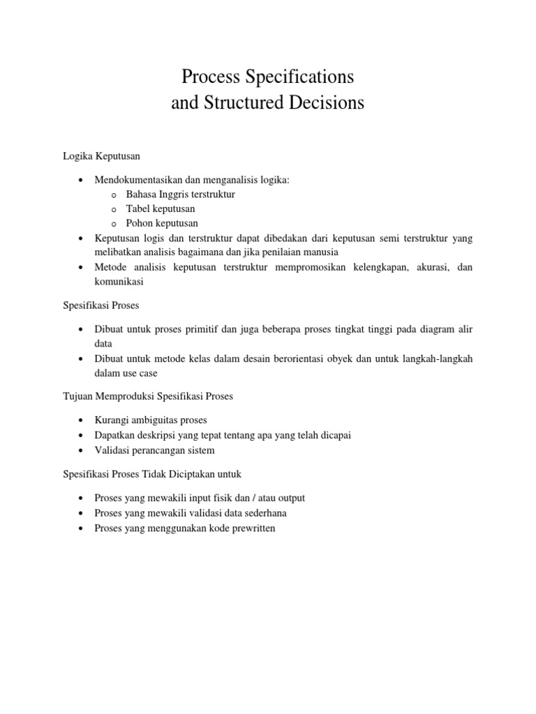 Process Specifications | PDF