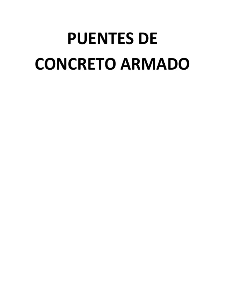 Puentes De Concreto Armado Pdf Puente Fundación Ingeniería