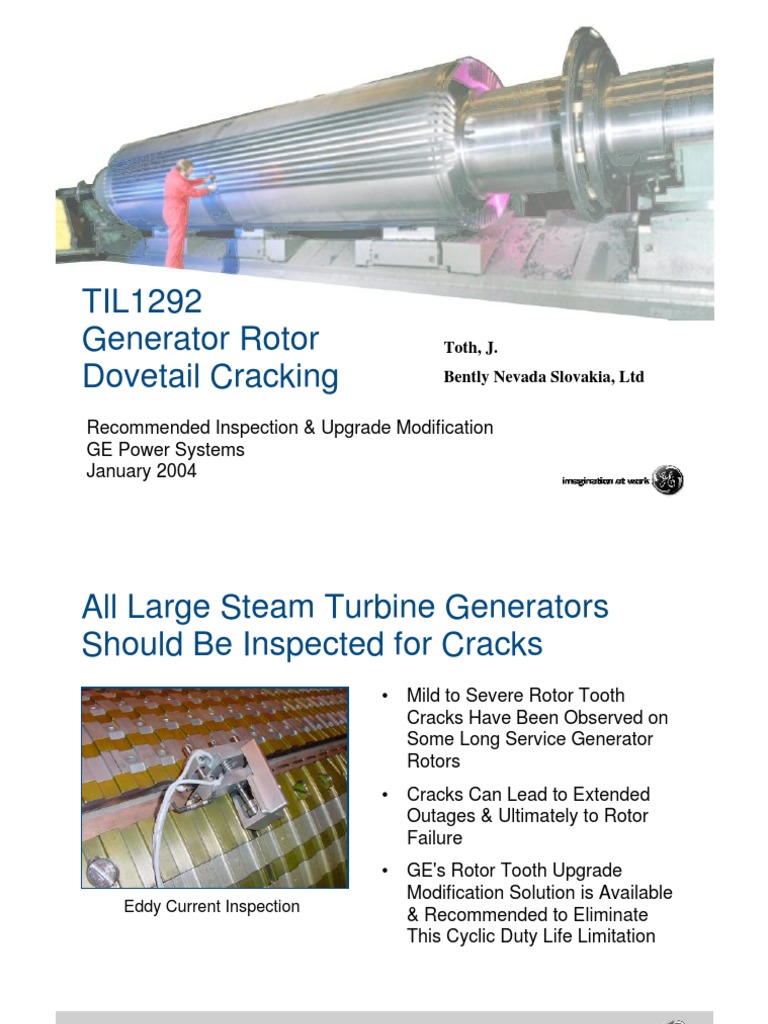 TIL1292 Generator Rotor Dovetail Cracking | PDF | Fatigue (Material ...