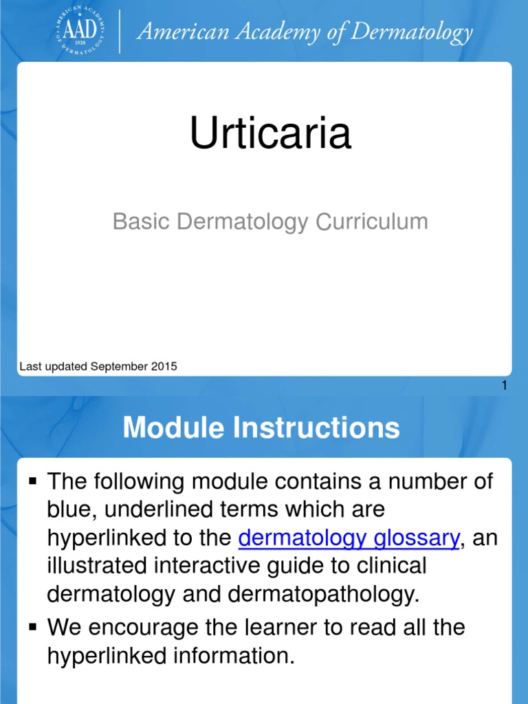 Urticaria PDF | PDF | Allergy | Clinical Medicine