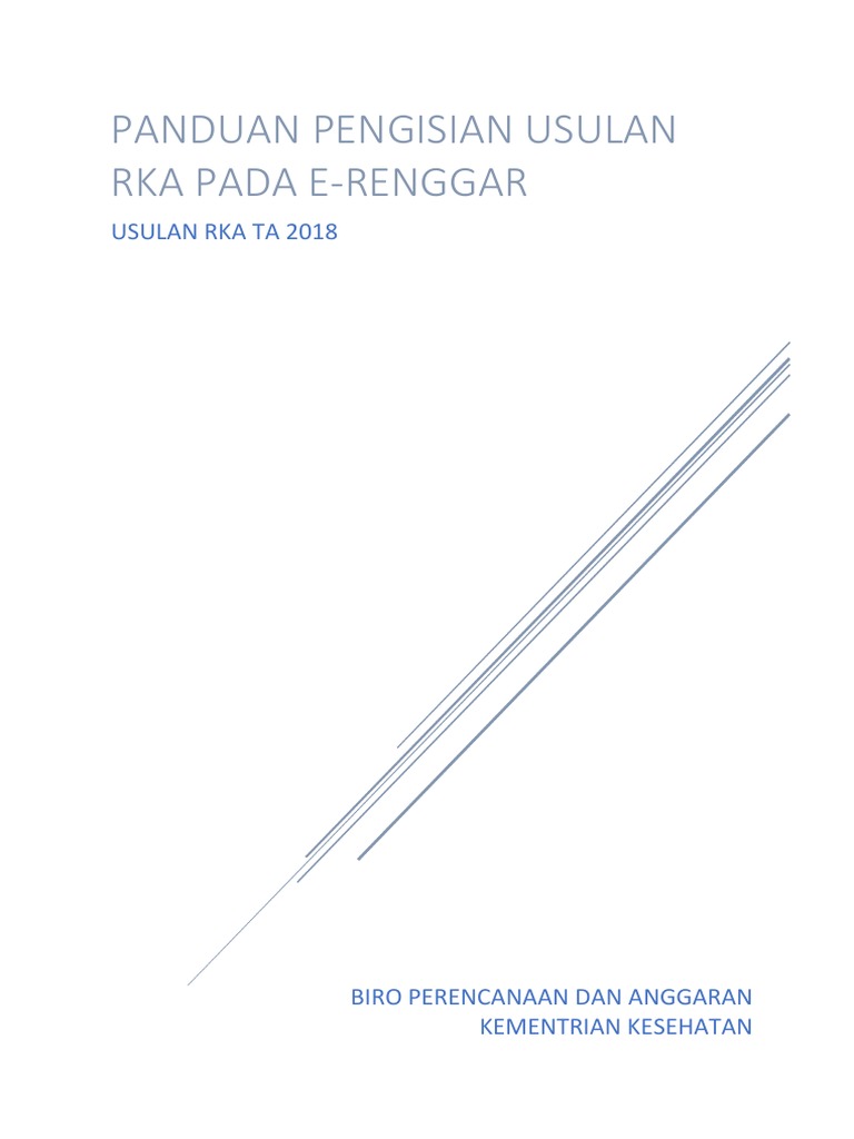 Panduan Usulan RKA di E-Renggar | PDF | Pengelolaan Keuangan & Uang ...