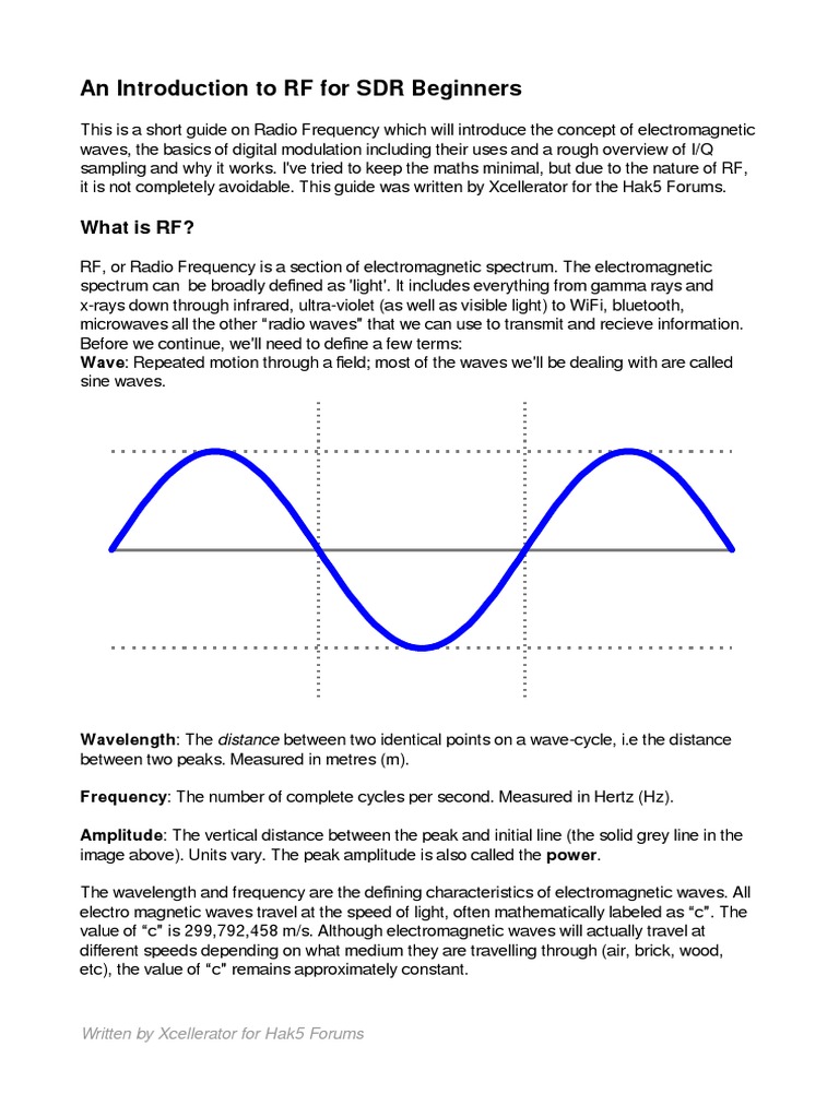 An Introduction To RF For SDR Beginners | Download Free PDF ...