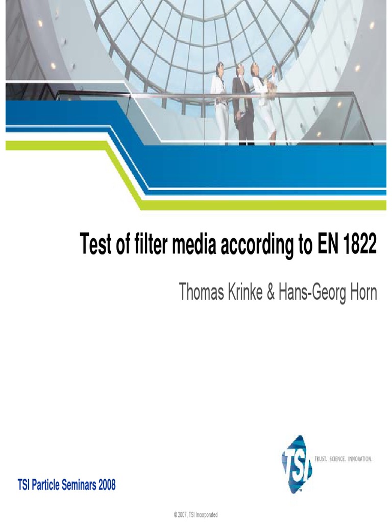 Test of Filter Media According To en 1822 | Download Free PDF | Aerosol ...