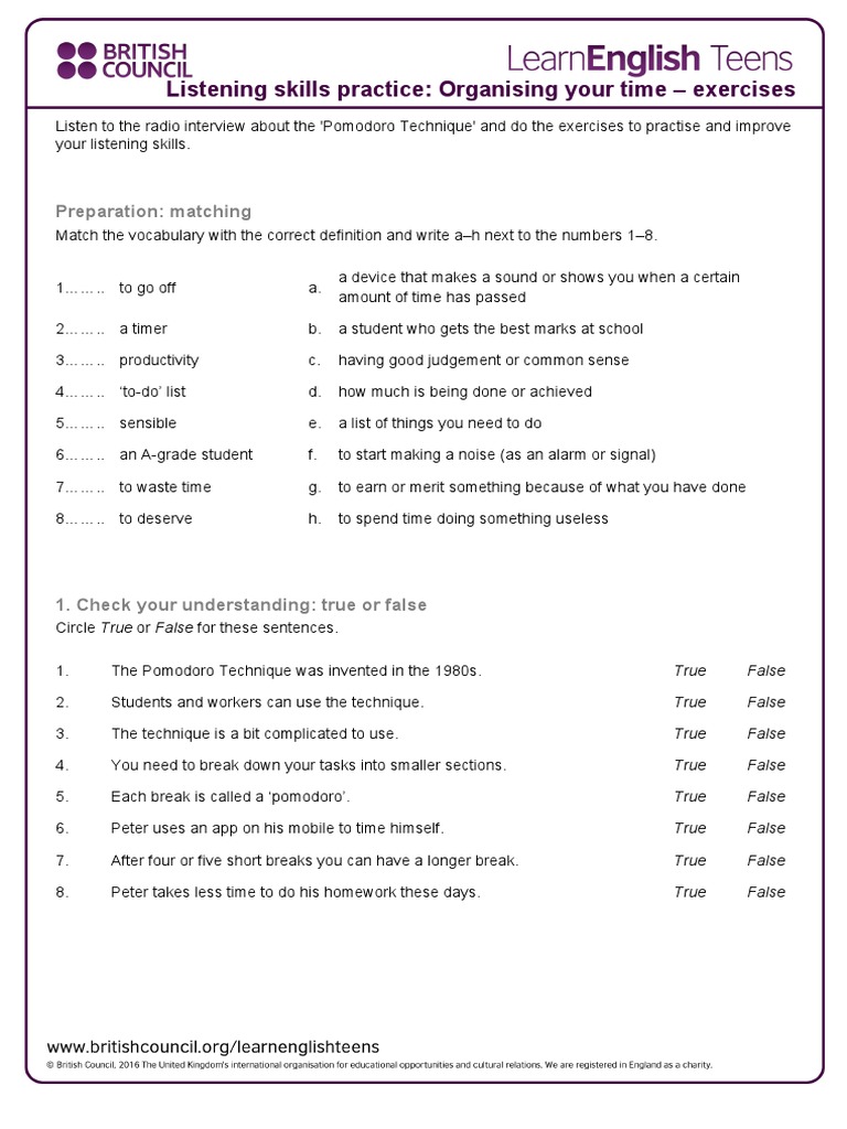 Organising Your Time - Exercises | PDF | Cognition | Cognitive Science