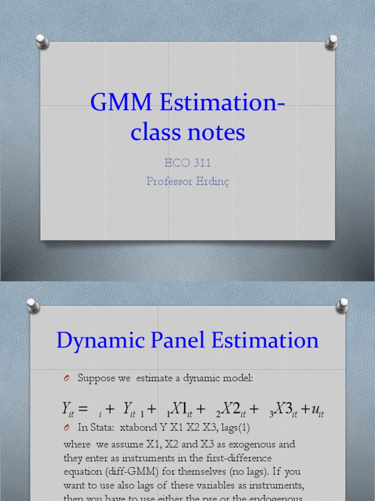 Materi GMM Panel Data | PDF | Endogeneity (Econometrics) | Scientific Modeling