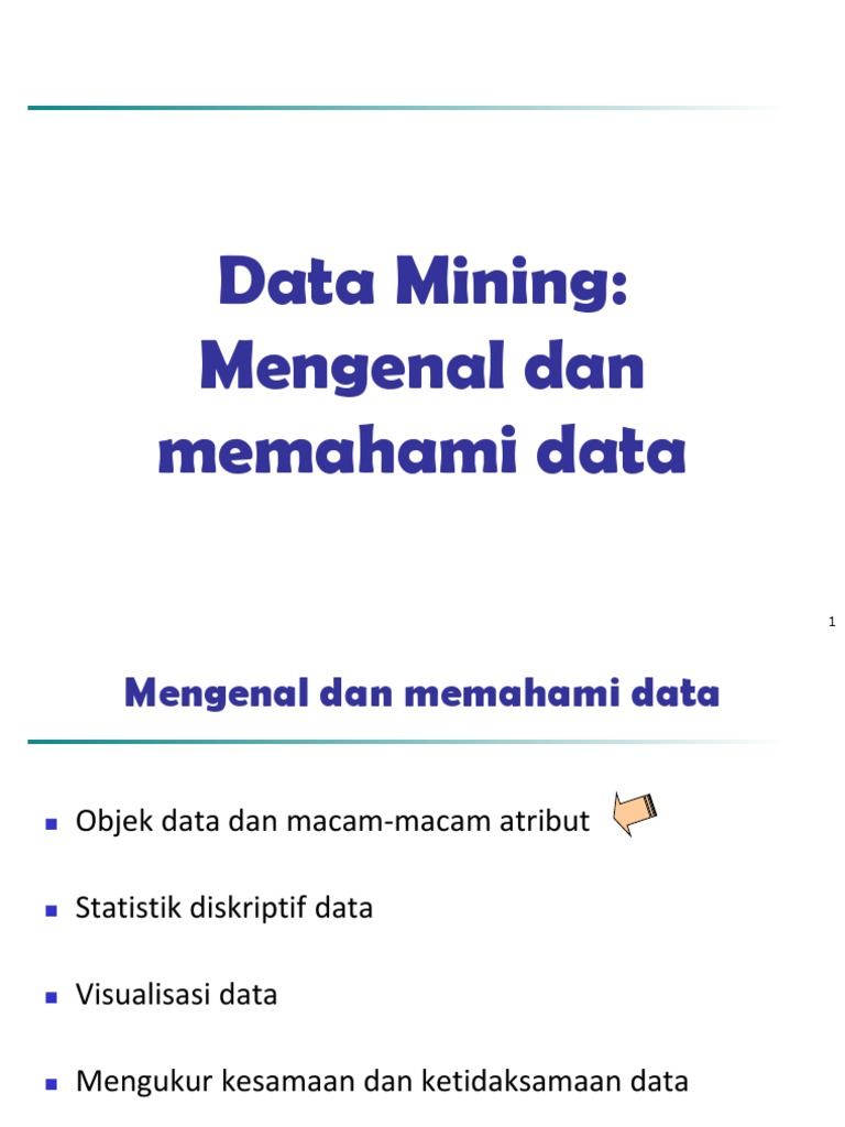 Data Mining Memahami Data Pdf Descriptive Statistics Statistical Analysis
