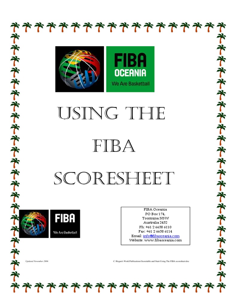 Using Fiba Scoresheet | PDF | Referee | Ball Games Using Fiba Scoresheet | PDF | Referee | Ball Games