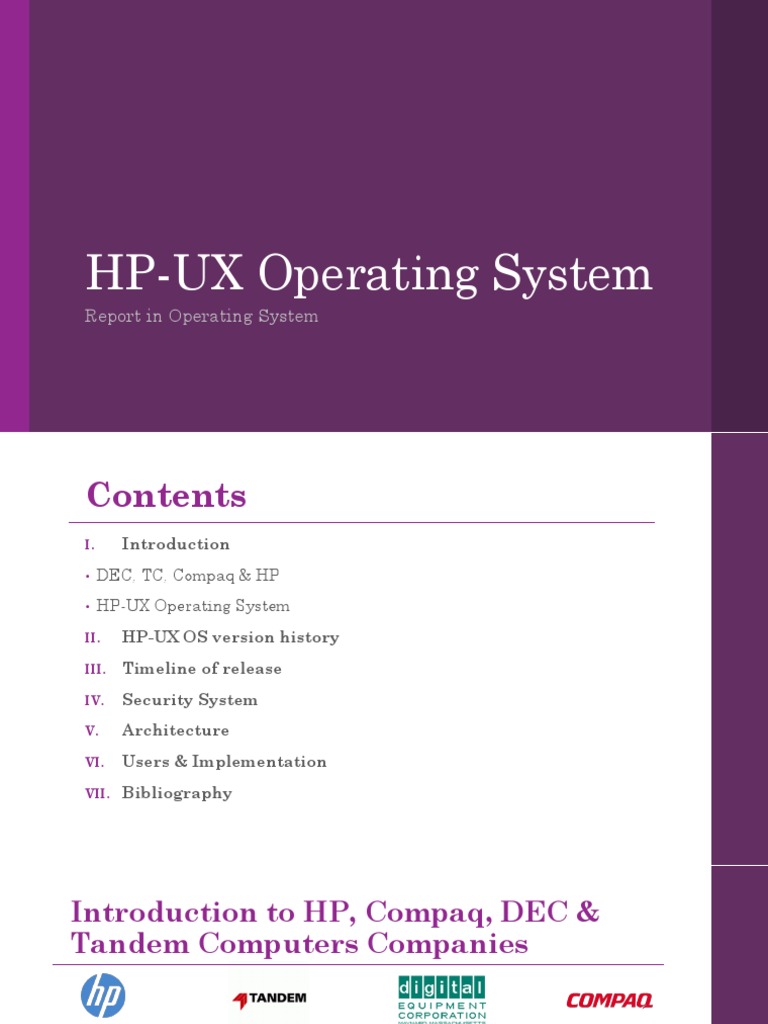 Overview of HP-UX Operating System | PDF | Hewlett Packard | Operating ...
