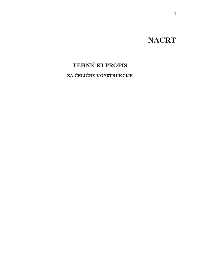 Tehniki Propis Za Celine Konstrukcije OPSTI DIO + PRILOZI I | PDF